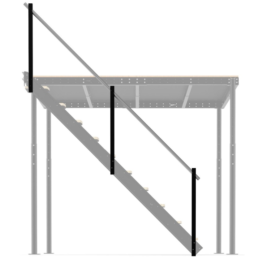 Railing flank for lateral stairs S | TECROSTAR