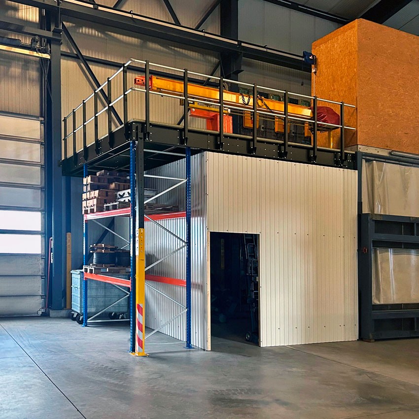 Mezzanine floors for working areas